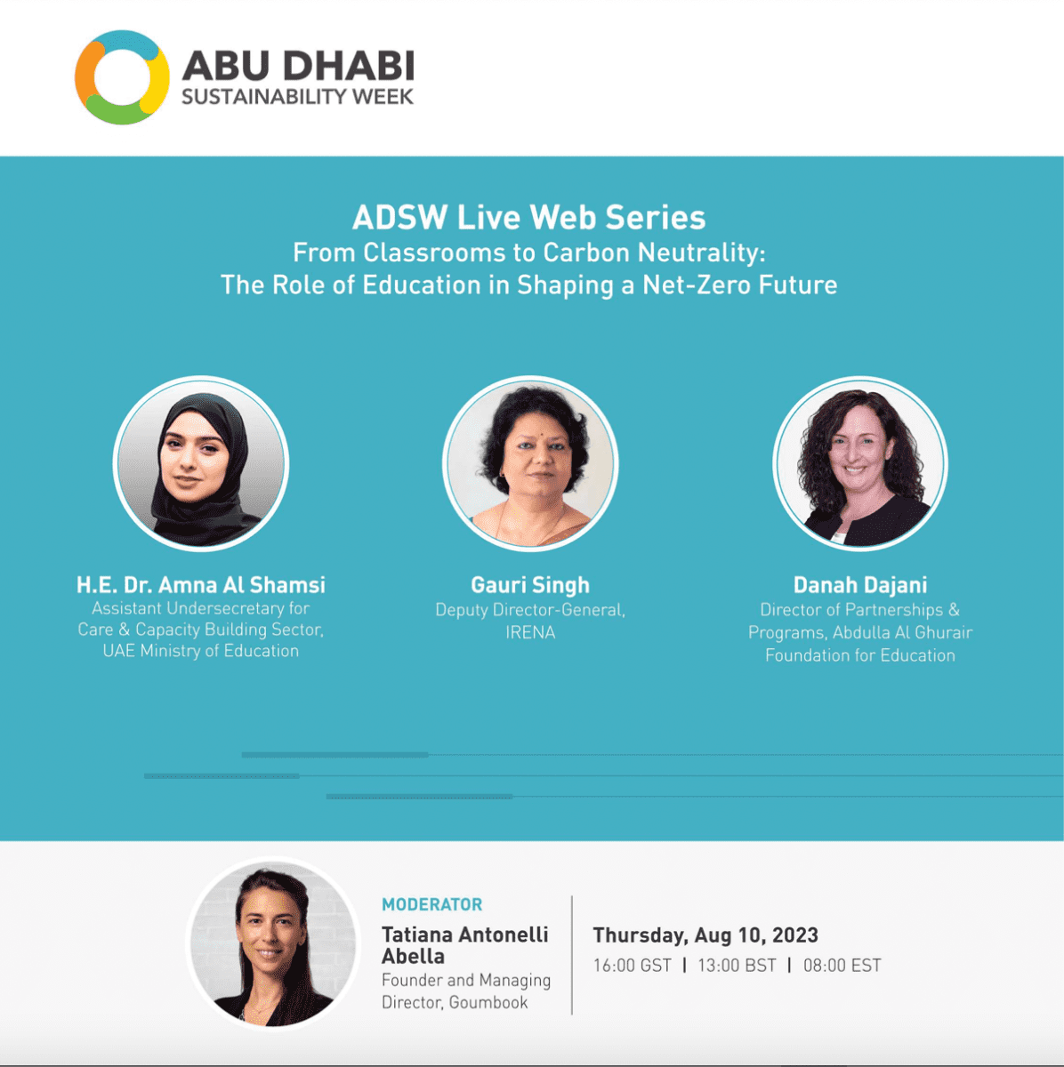 The Role of Education in Shaping a Net Zero Future | ADSW Live